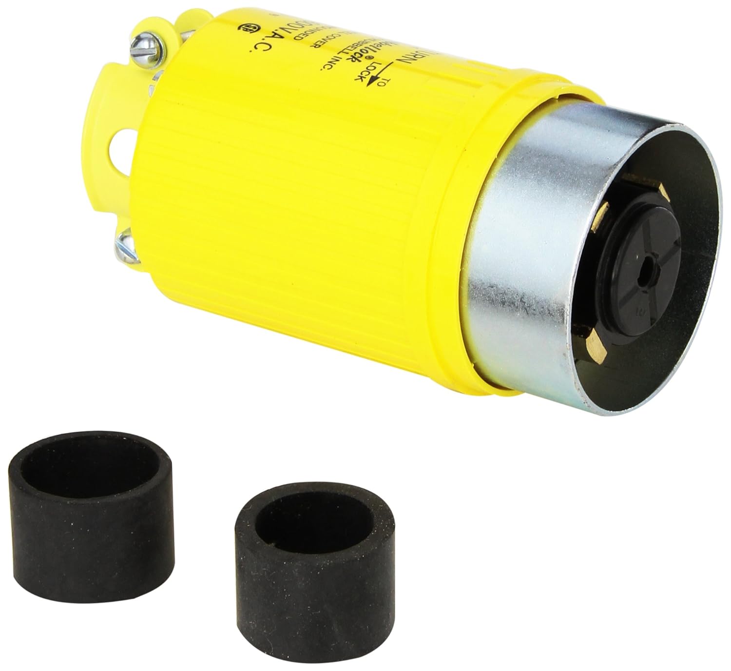 Hubbell HBL26419 Hubbellock Plug, 3 Pole, 4 Wire, 60 amp, 600V : Amazon ...