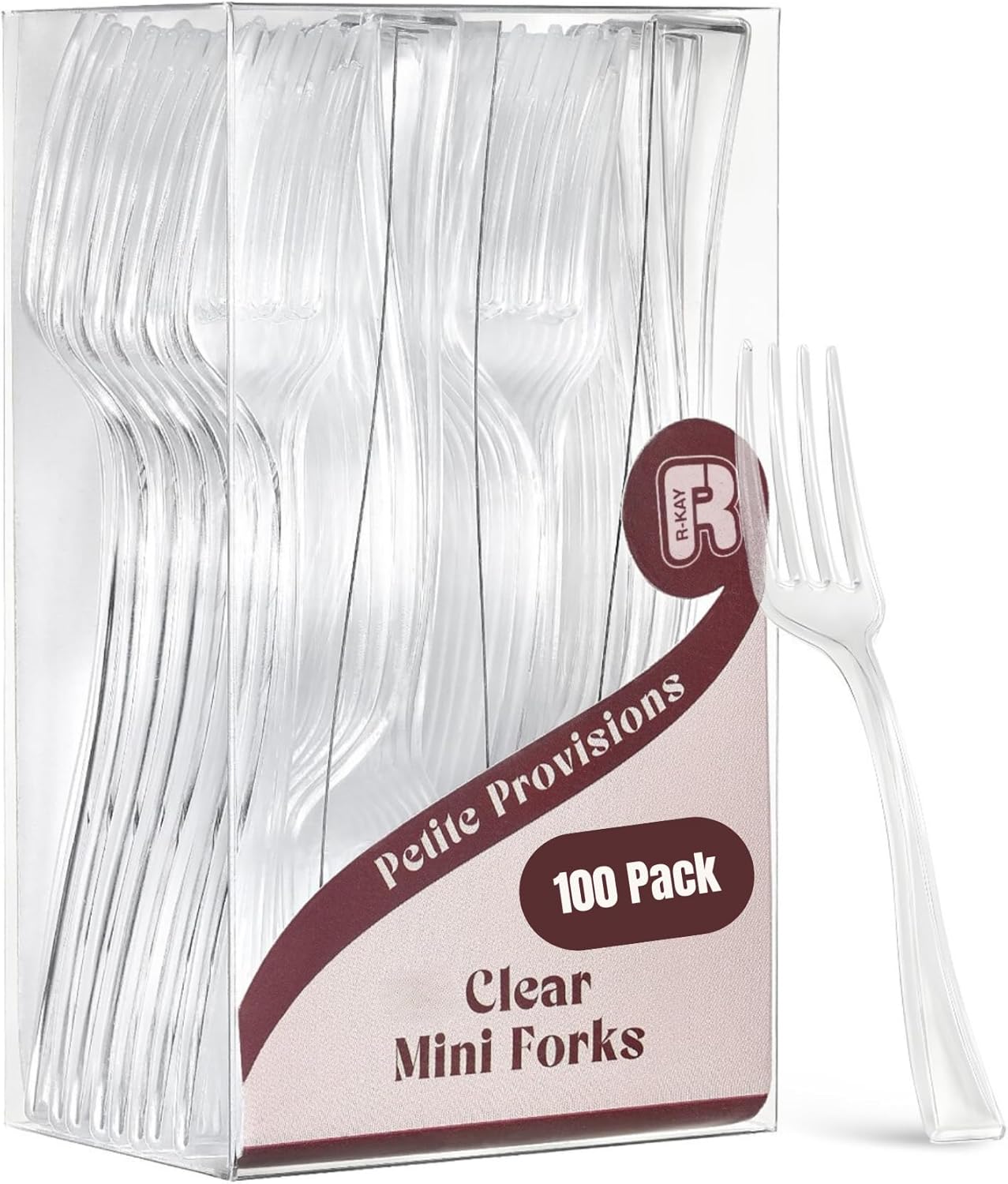 Amazon.com: 100 Pack Clear Mini Forks - 4 Inch Plastic Dessert Forks ...