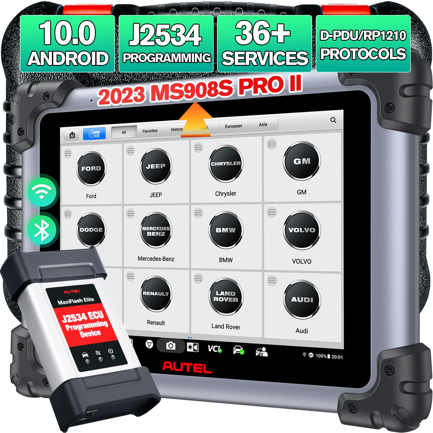 Buy AutelMaxiSYS MS908S PRO II: 2024 Top J2534 Programming Coding as MS ...