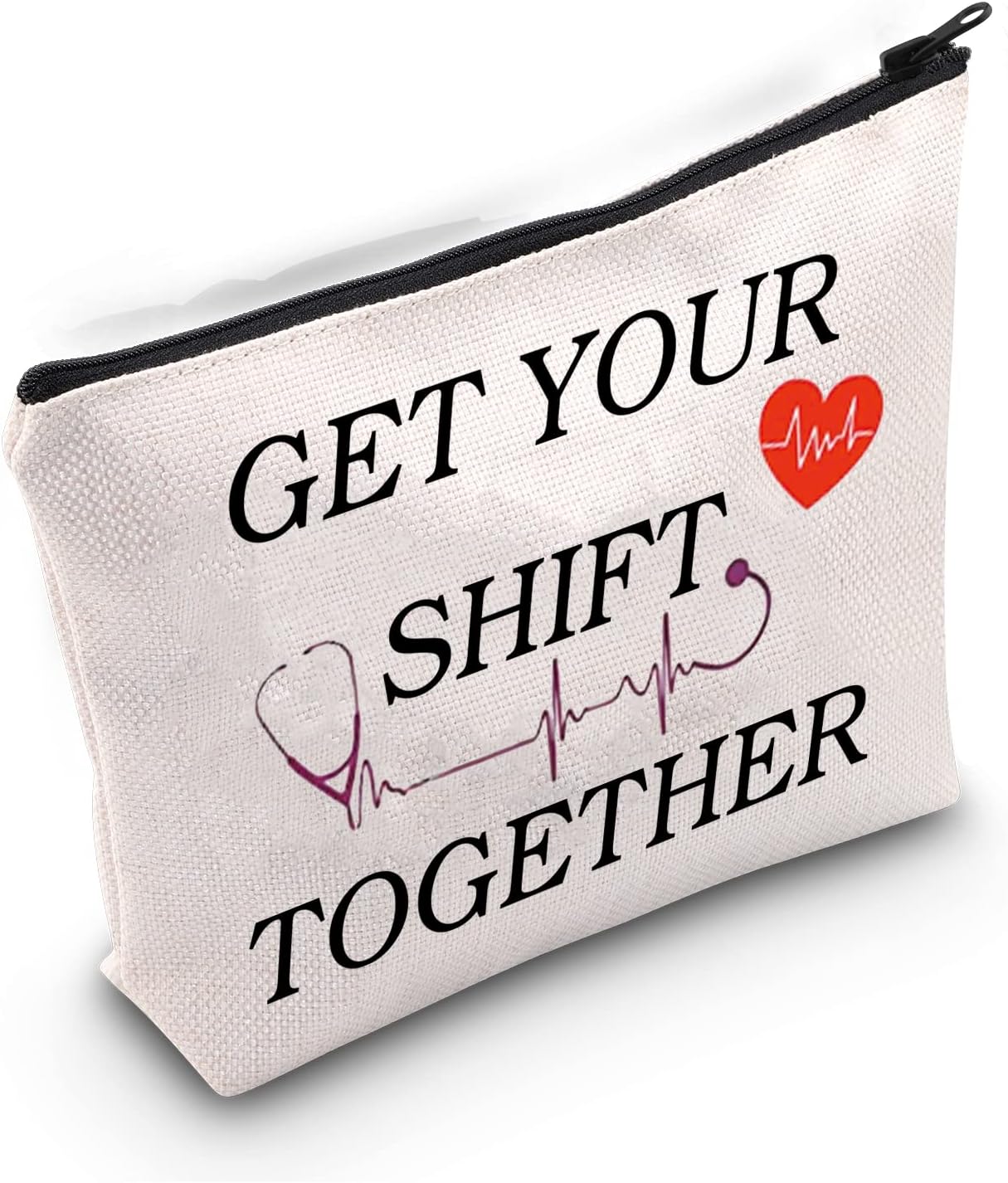 Amazon.com: LEVLO ICU Nurse Gifts Get Your Shift Together Makeup Bags ...