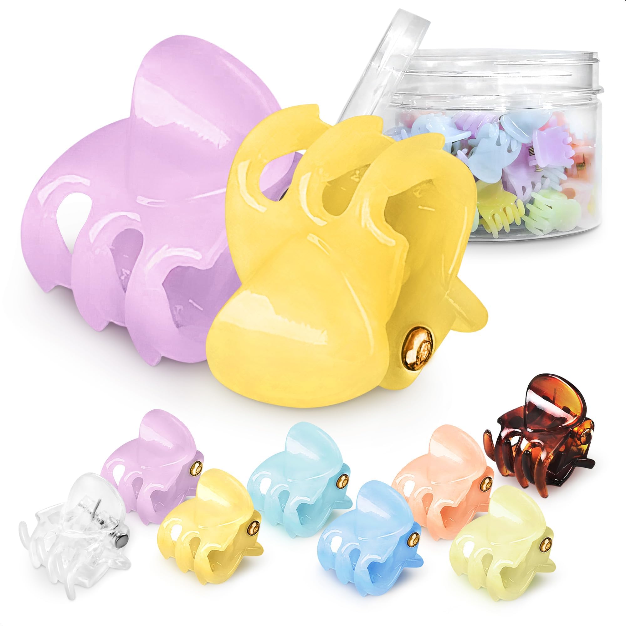 Amazon.com : 48pcs Mini Hair Claw Clips for Women Girls, Small Tiny ...