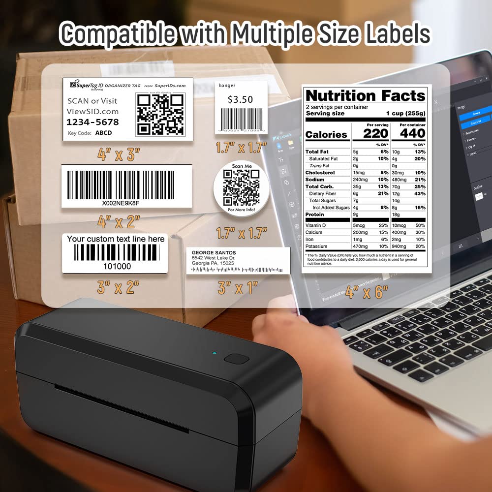 Snapklik.com : UBICON High Speed Commercial Thermal Shipping Label ...