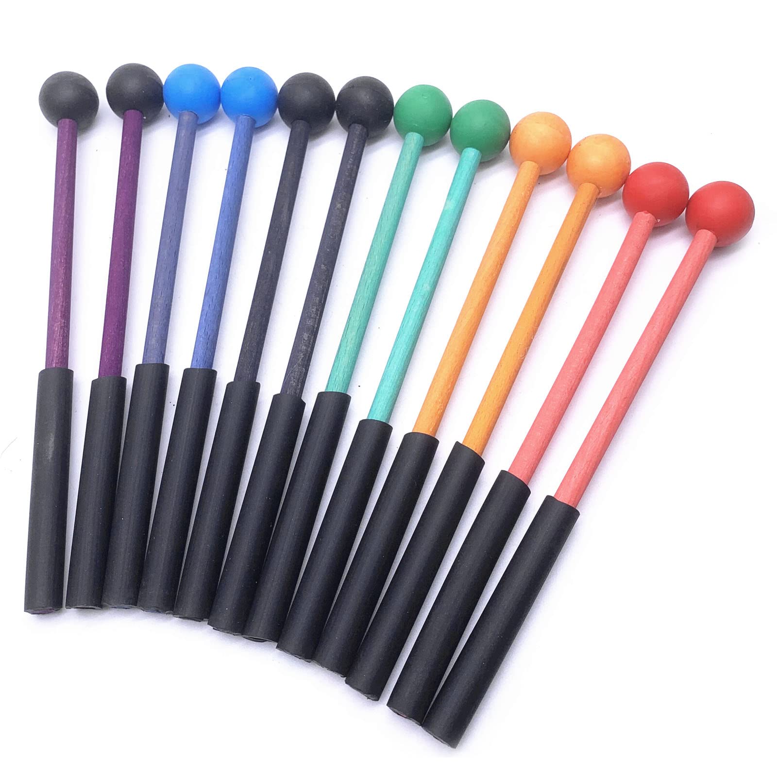Snapklik.com : TUOREN 1 Pair 9 Inch Rubber Xylophone Sticks Tongue Drum ...
