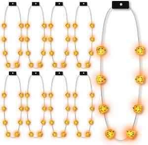 Amazon.com: 9 Pcs Halloween LED Necklace Light up Necklace Glow ...