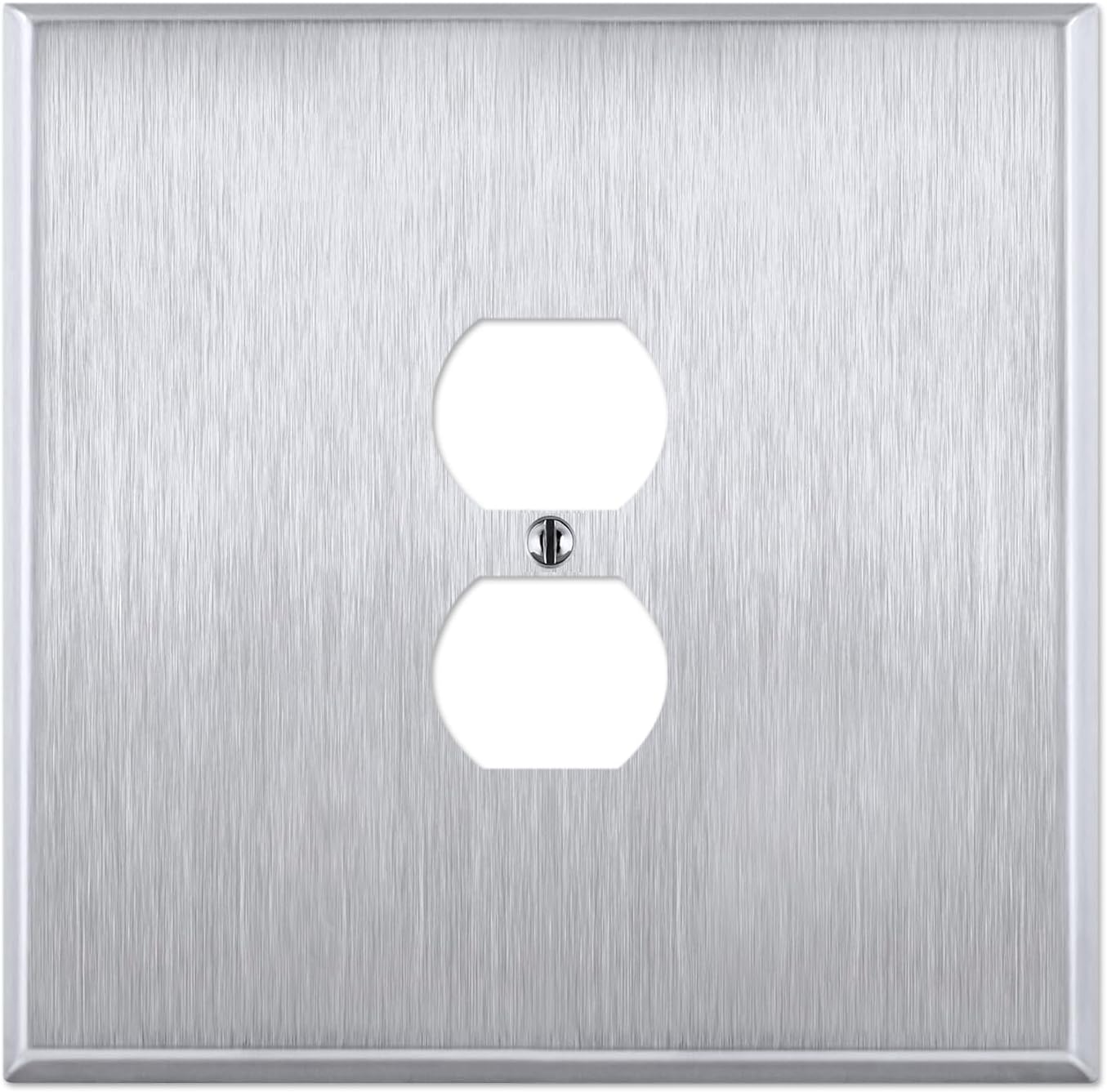 OVERSIZED Jumbo Metal Outlet Cover, 2 Gang Electrical Outlet Cover (for ...