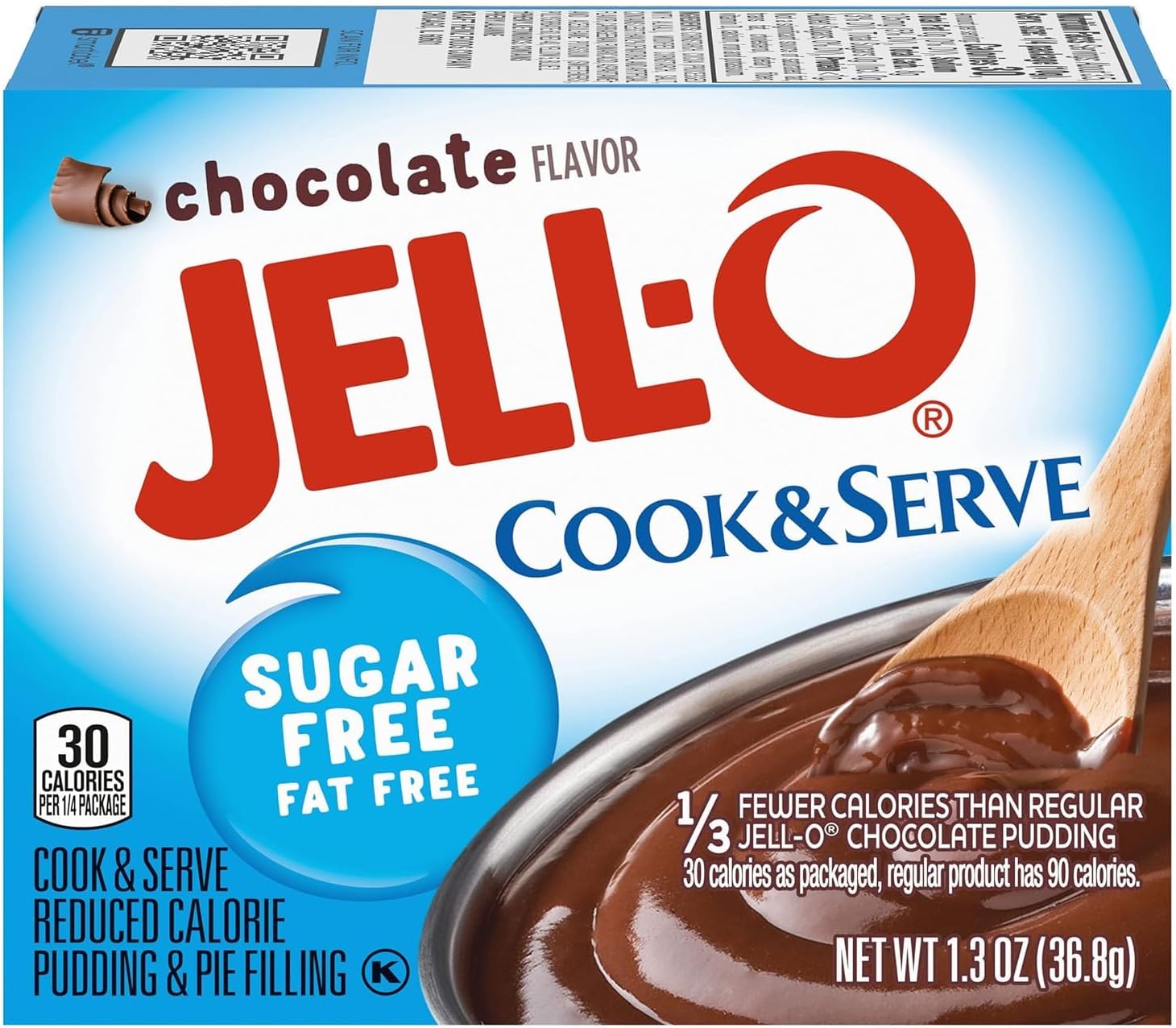 Amazon.com : Jell-O Chocolate Pudding, Cook & Serve, Sugar Free, 1.3 oz ...