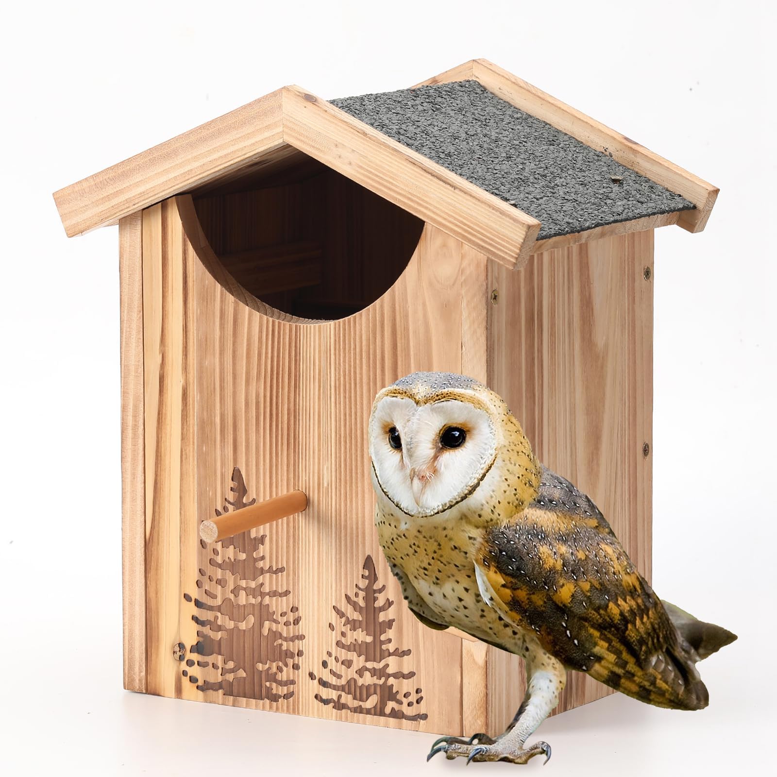 Amazon.com: Owl House Barn Owl Box Screech Owl House with Bird Stand ...