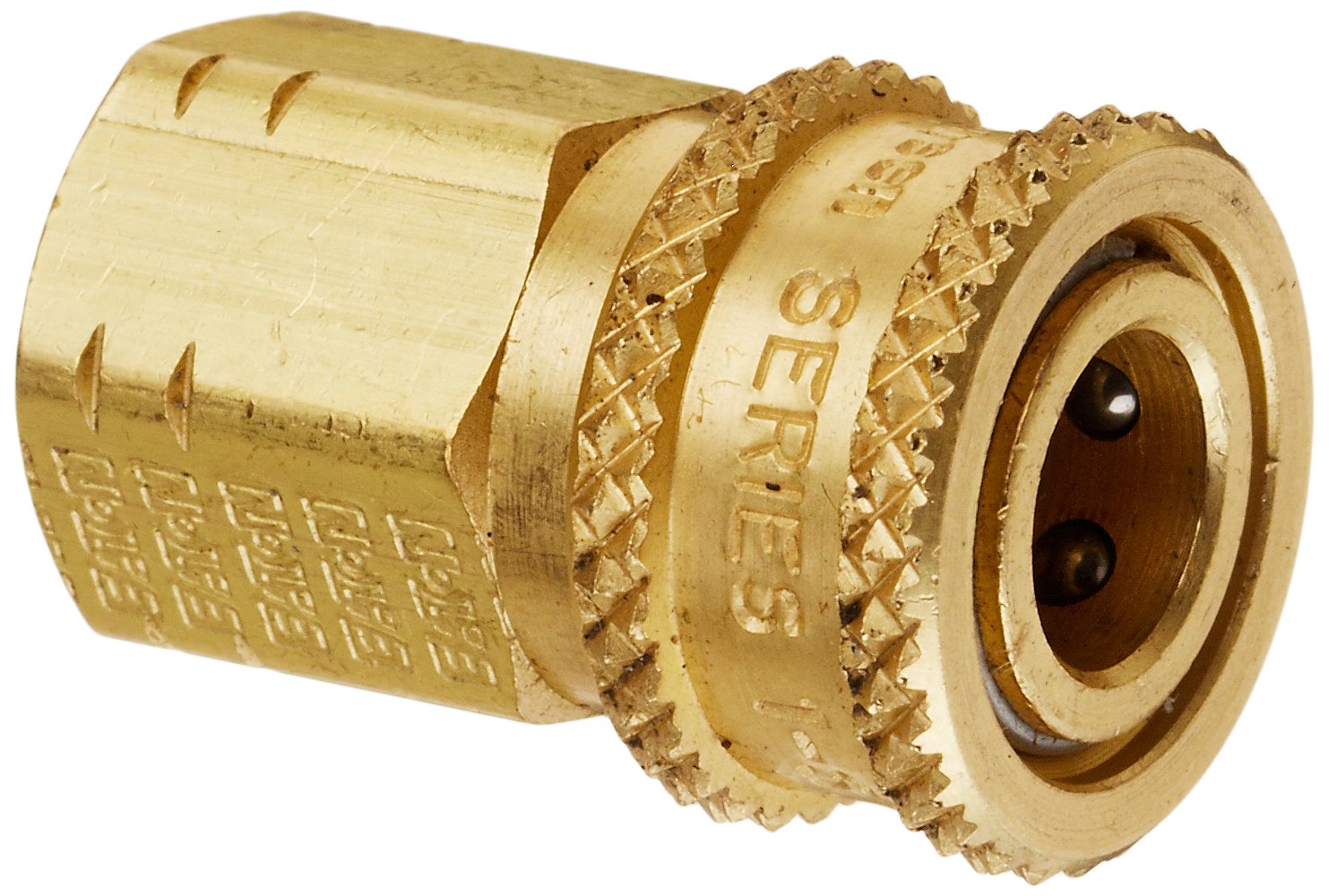 Eaton Hansen 1S11BS Brass Straight Through Ball Lock Hydraulic Fitting ...