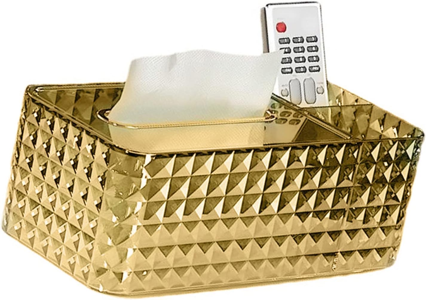 Amazon.com: Gold Tissue Box Cover, Tissue Holders Decorative, Rhombus ...