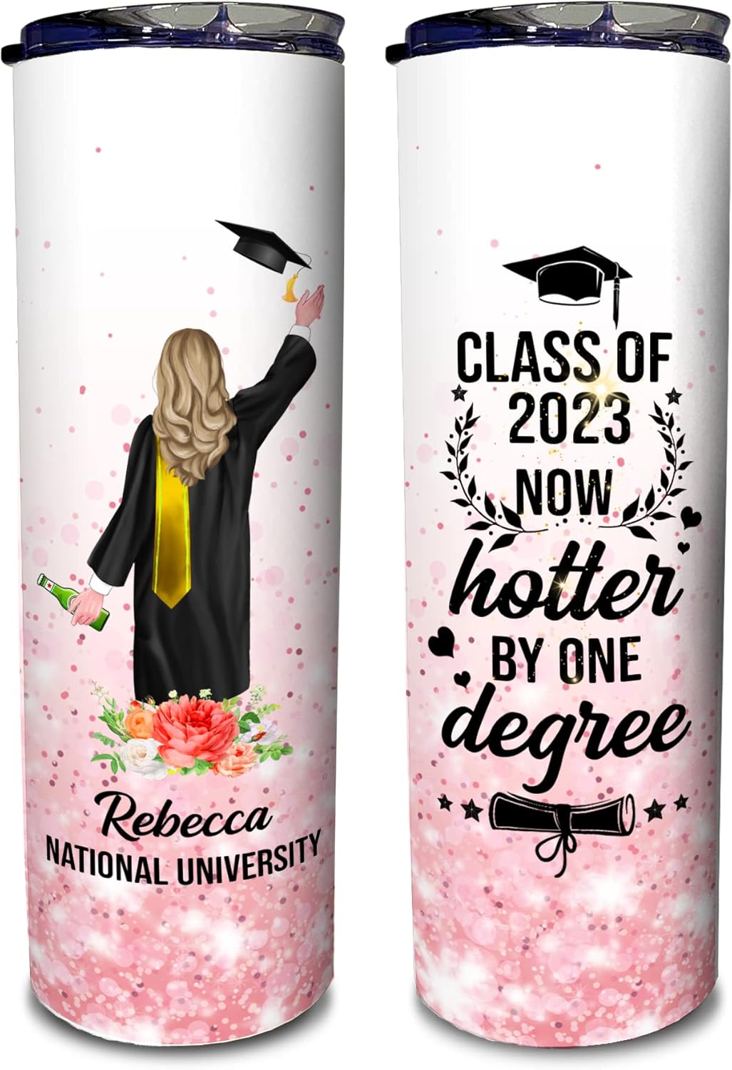 Amazon.com | WHIDOBE Personalized Graduation Tumbler Class Of 2023 ...