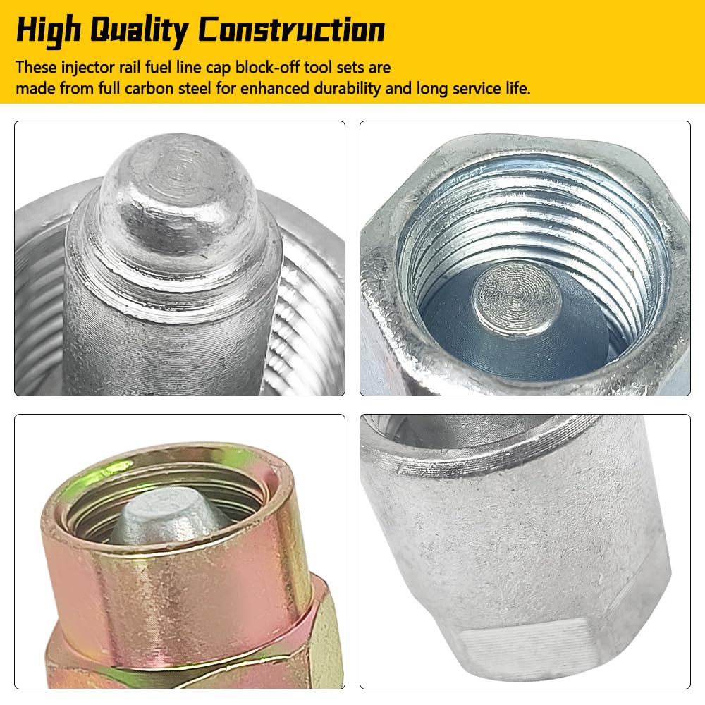 Fuel Injector Block Off Caps 5-Pack Diesel Fuel Rail Injector Cap Kit ...