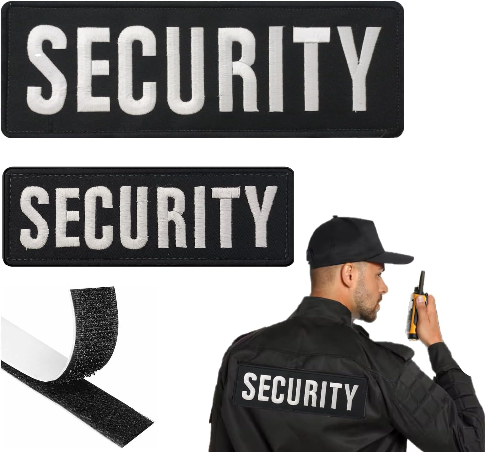 Amazon.com: DAMORR | Embroidered Security Patch | Security Badge Hook ...