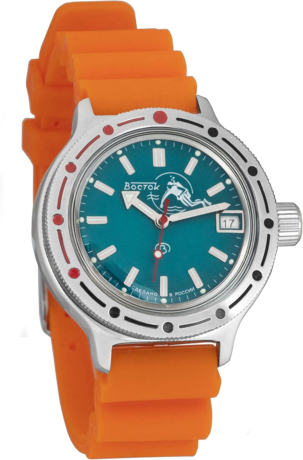 Vostok Amphibian Automatic Mens Wristwatch Self-Winding Military Diver ...