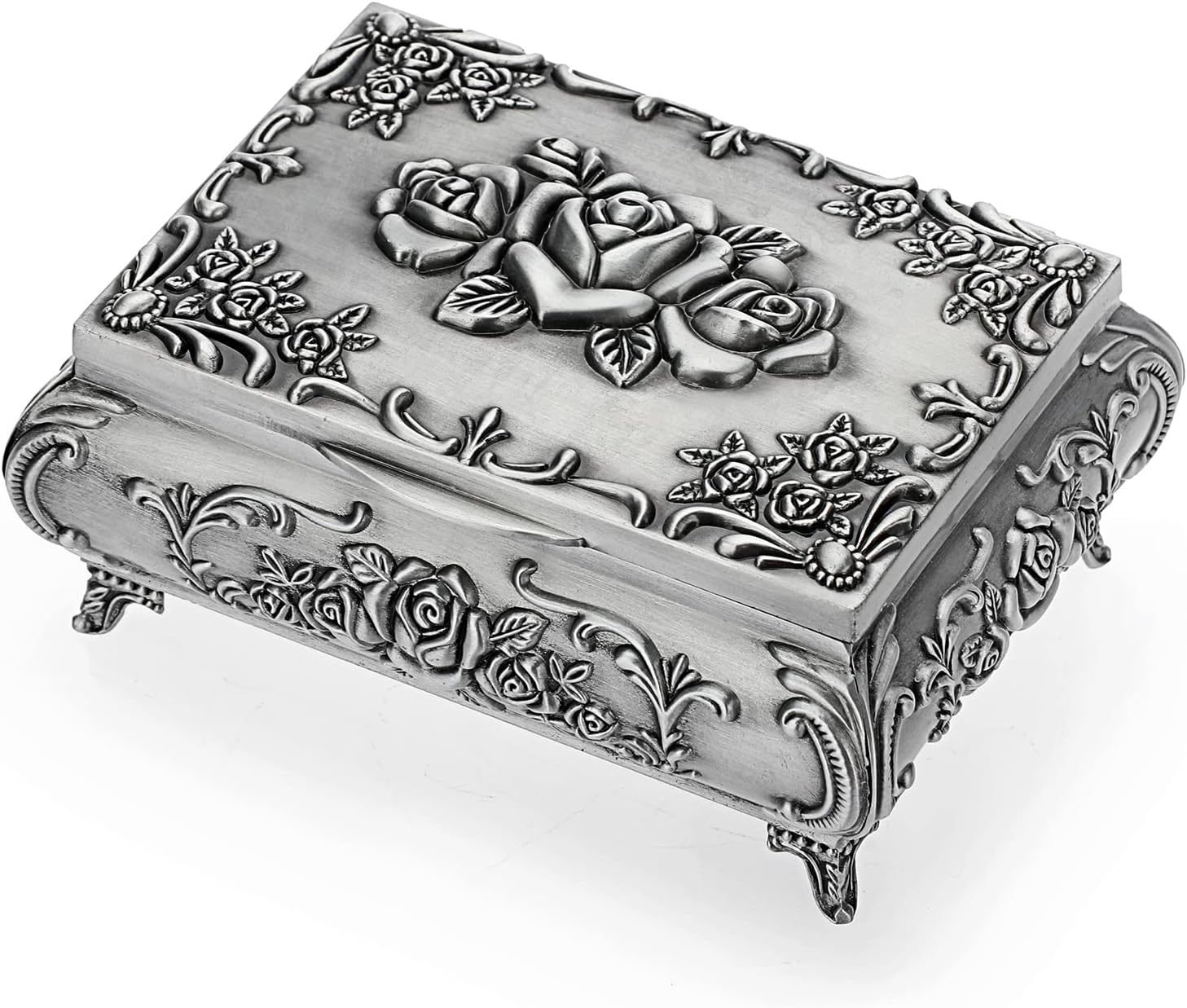 Amazon.com: ELLDOO Vintage Music Box, Metal Musical Jewelry Box ...