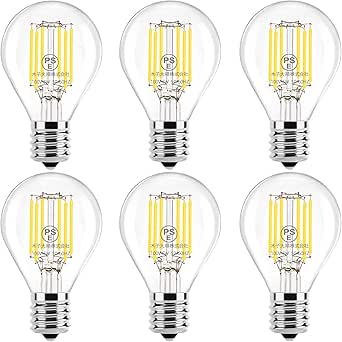 Amazon | Wonninek LED電球 フィラメントミニ電球 E17口金 電球色 6W 60W形相当 PSE認証済み エジソン電球 led透明シャンデリア電球 高輝度817ル-メン ...