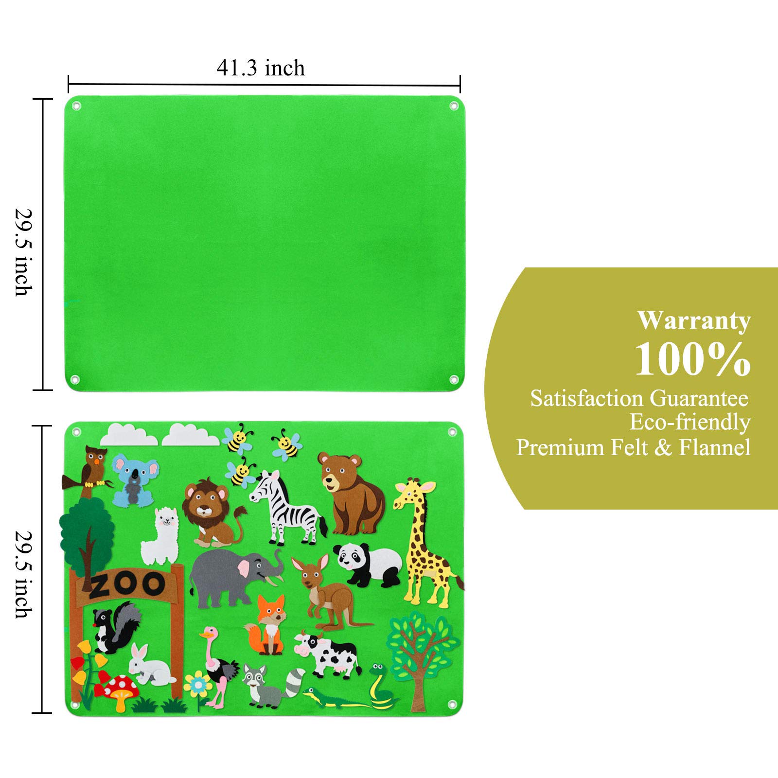 Craftstory Zoo Animals Felt Board Story Set For Toddlers 32 Pieces Felt Toys Teaching Board For craftstory-zoo-animals-felt-board-story-set-for-toddlers-32-pieces-felt-toys-teaching-board-for