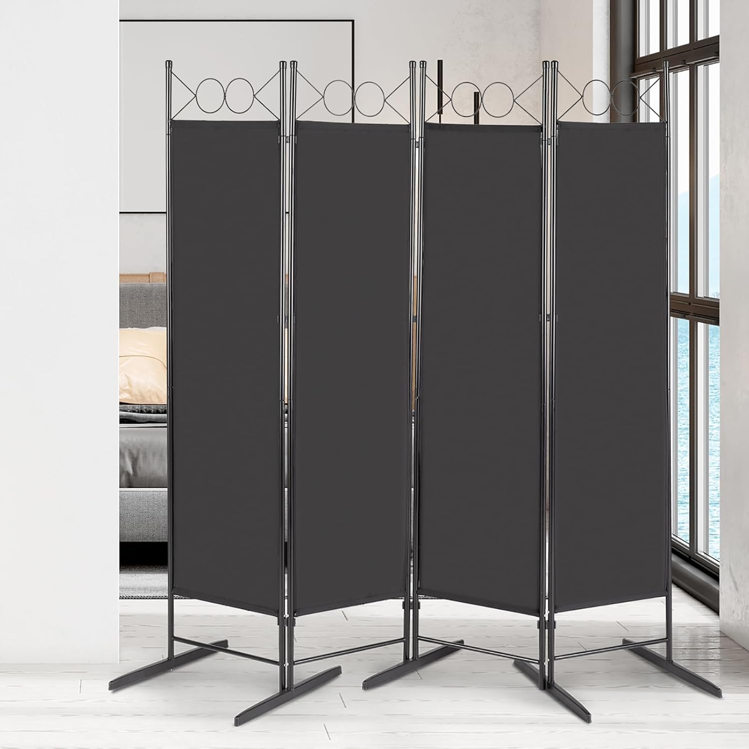 Amazon.com - 5.74FT Room Dividers and Folding Privacy Screens,4-Fold ...