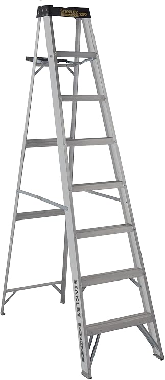 Stanley SXL2110-08 Aluminum Step Ladder Type I, 250-Pound Load Capacity ...