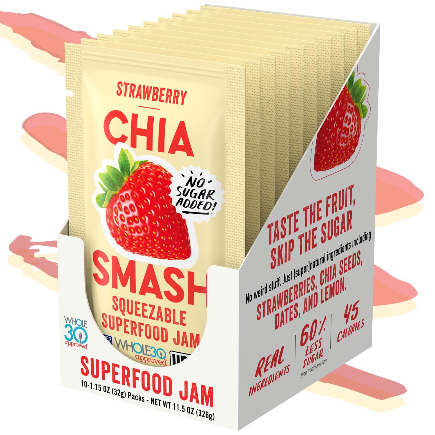 Amazon.com: Chia Smash Superfood Jam Squeeze Packets | Spread, Top ...