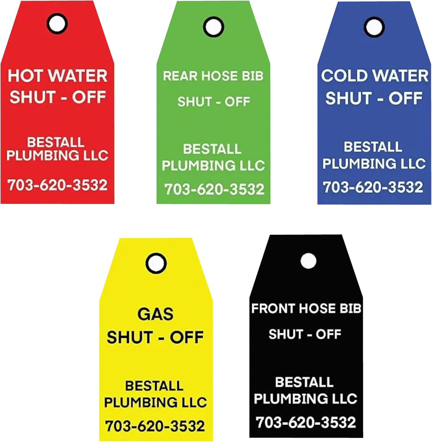 Amazon.com: PWEngraving Engraved Valve Tags, Custom Stamped Plumbing ...