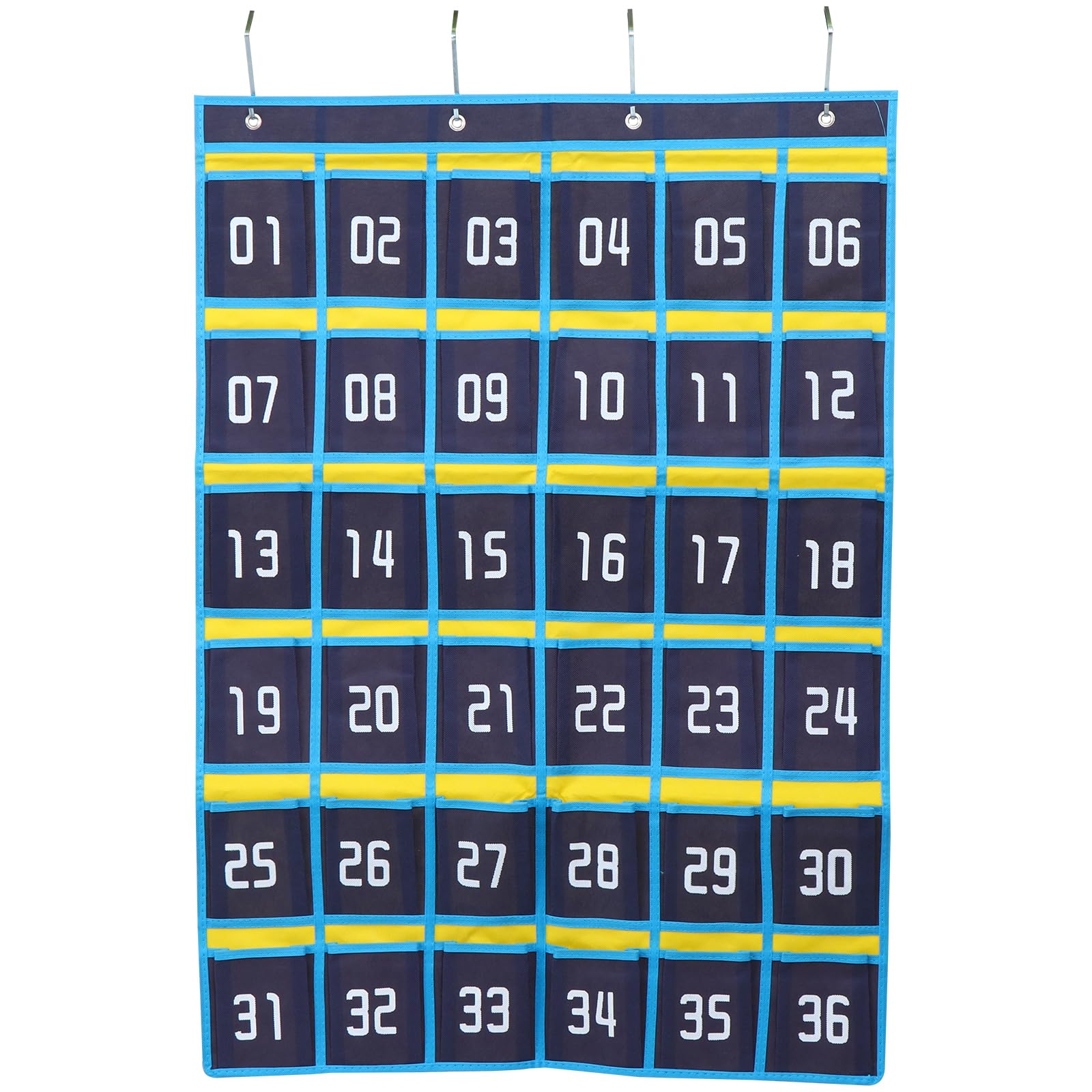 ULTECHNOVO Numbered Classroom Pocket Chart Cell Phones Wall Hanging Bag ...