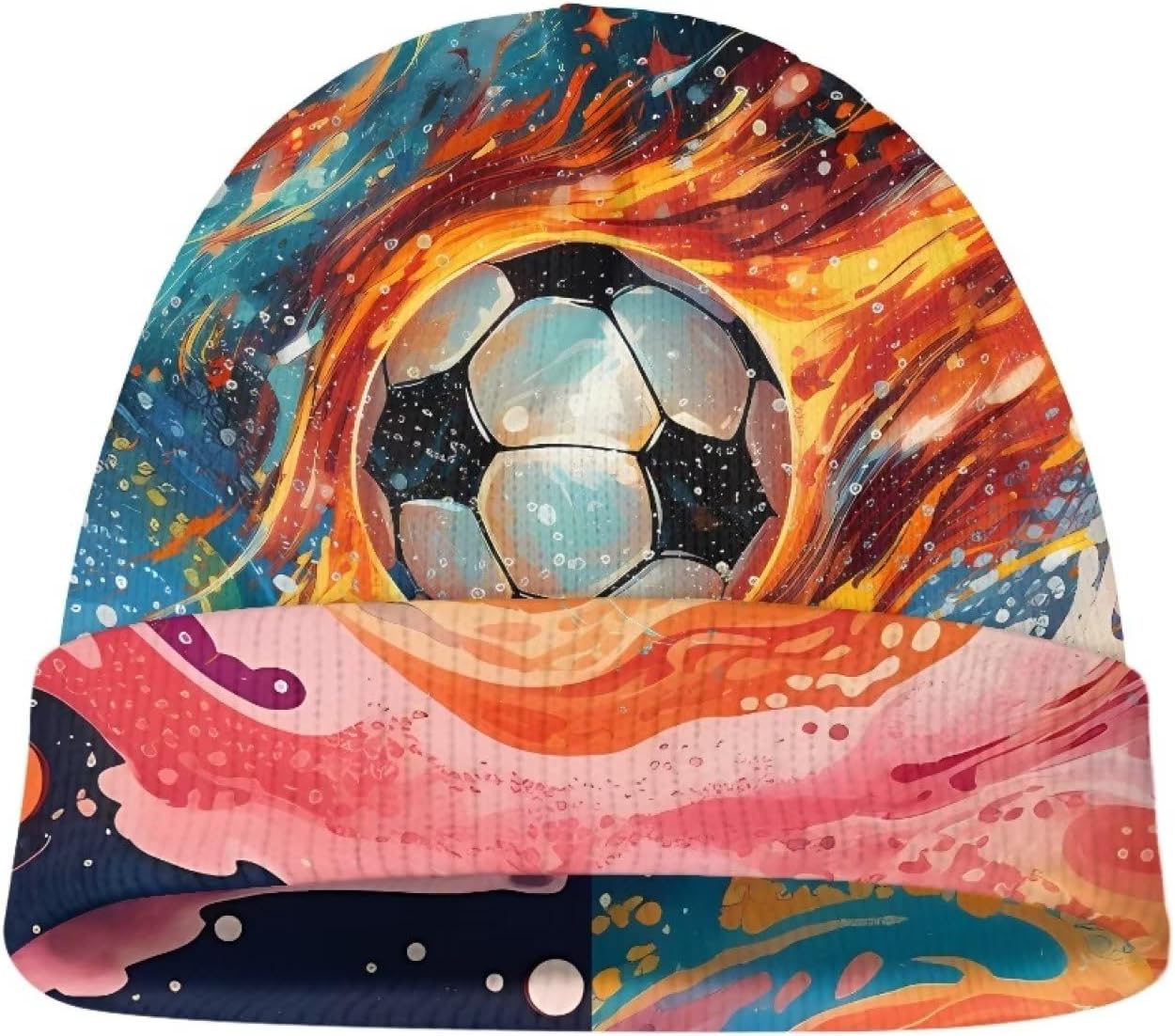 Amazon.com: Boys Aesthetic Soccer Beanie Kids Slouchy Warm Fall Winter ...