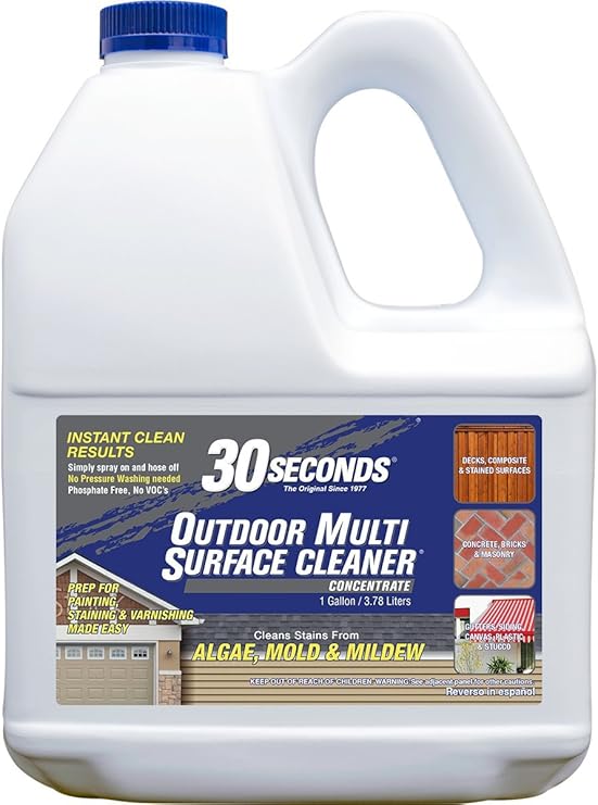 Amazon.com : 30 SECONDS Cleaners Outdoor Cleaner for Stains From Algae ...