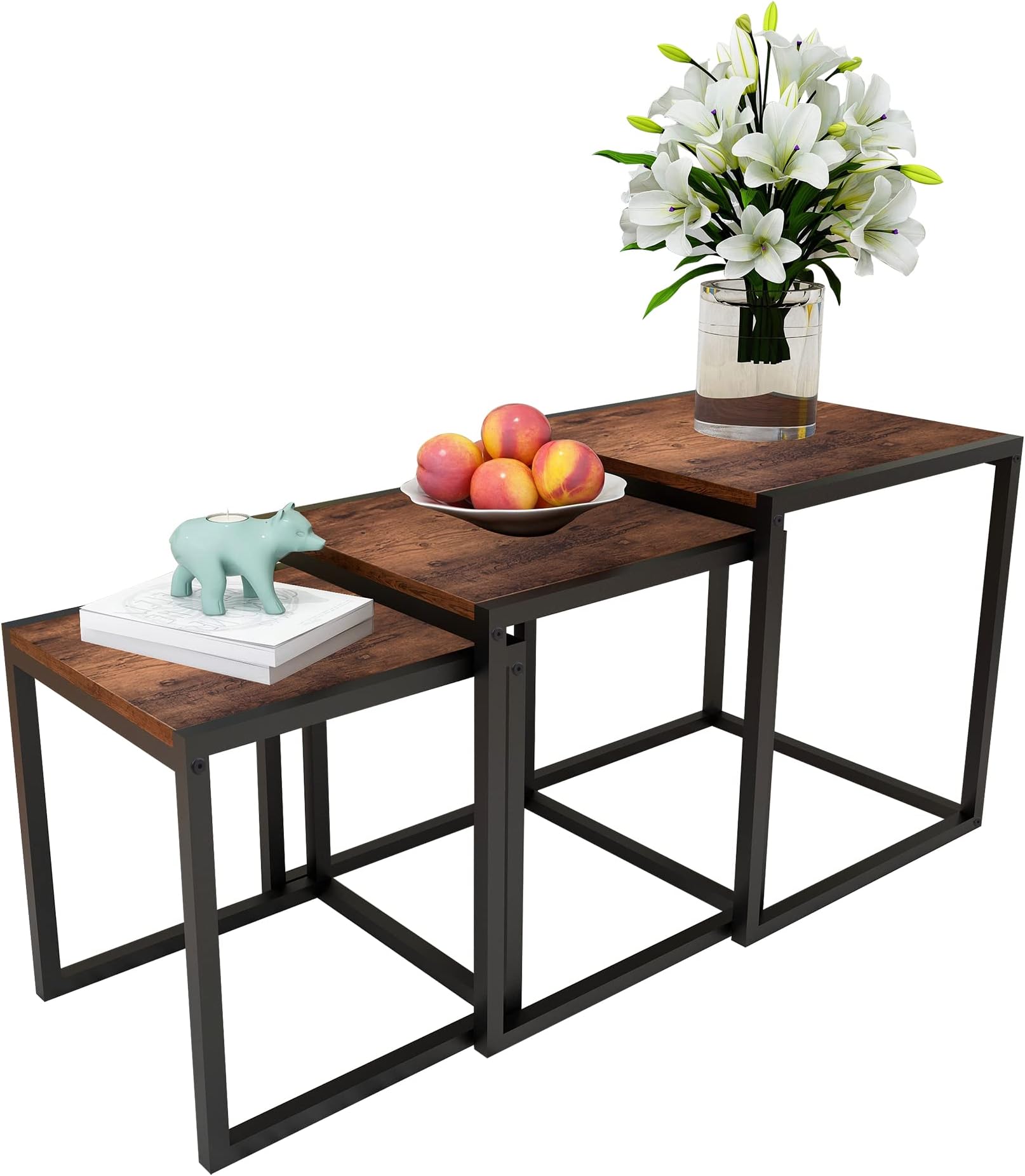 Amazon.com: Carolina Chair and Table Madison Nesting Table, Set of 3 ...