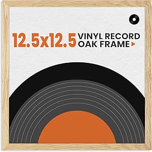 Amazon.com - Venusmiles Vinyl Record Frame Natural Oak Wood for 12.5 X ...