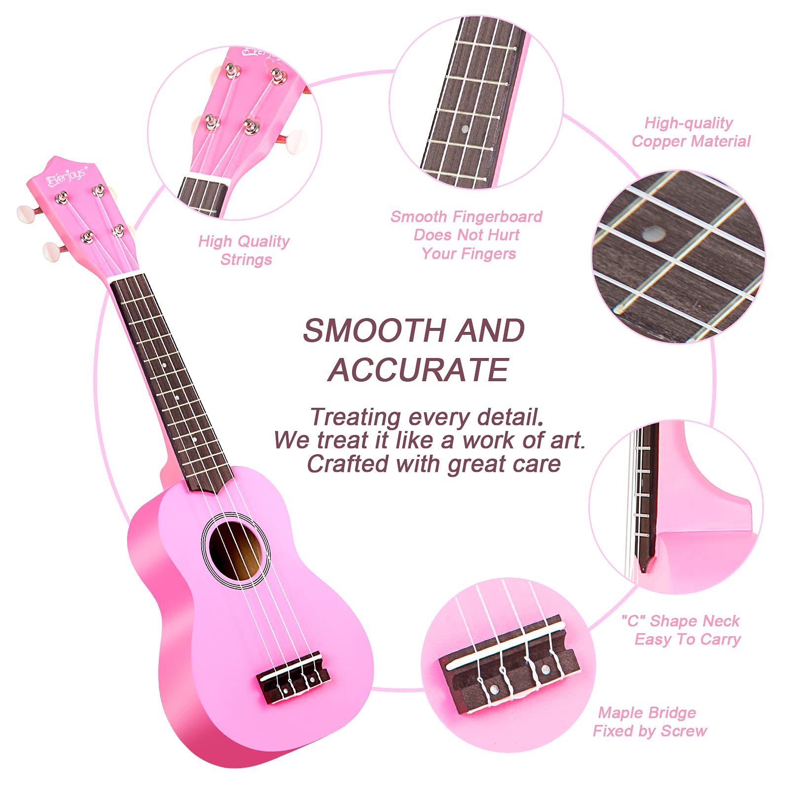 Snapklik.com : Soprano Ukulele Beginner Pack-21 Inch w/Free Online ...