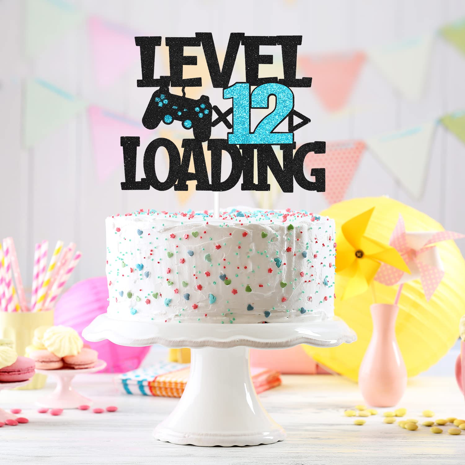 Snapklik.com : Video Game Level 12th Loading Birthday Cake Topper ...