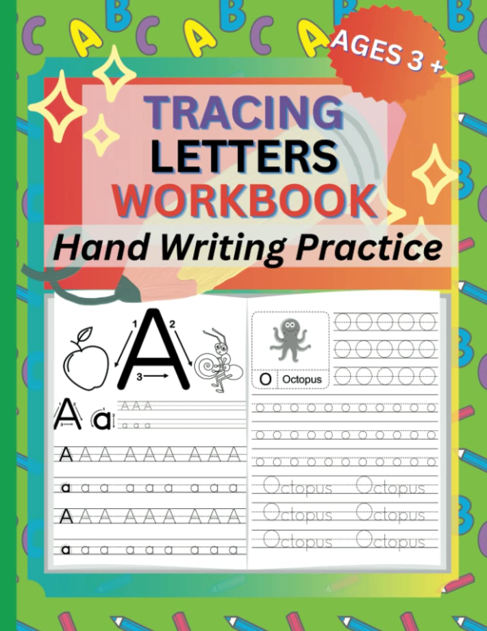 Amazon.com: Tracing Letters Workbook, Uppercase & Lowercase Letters ...