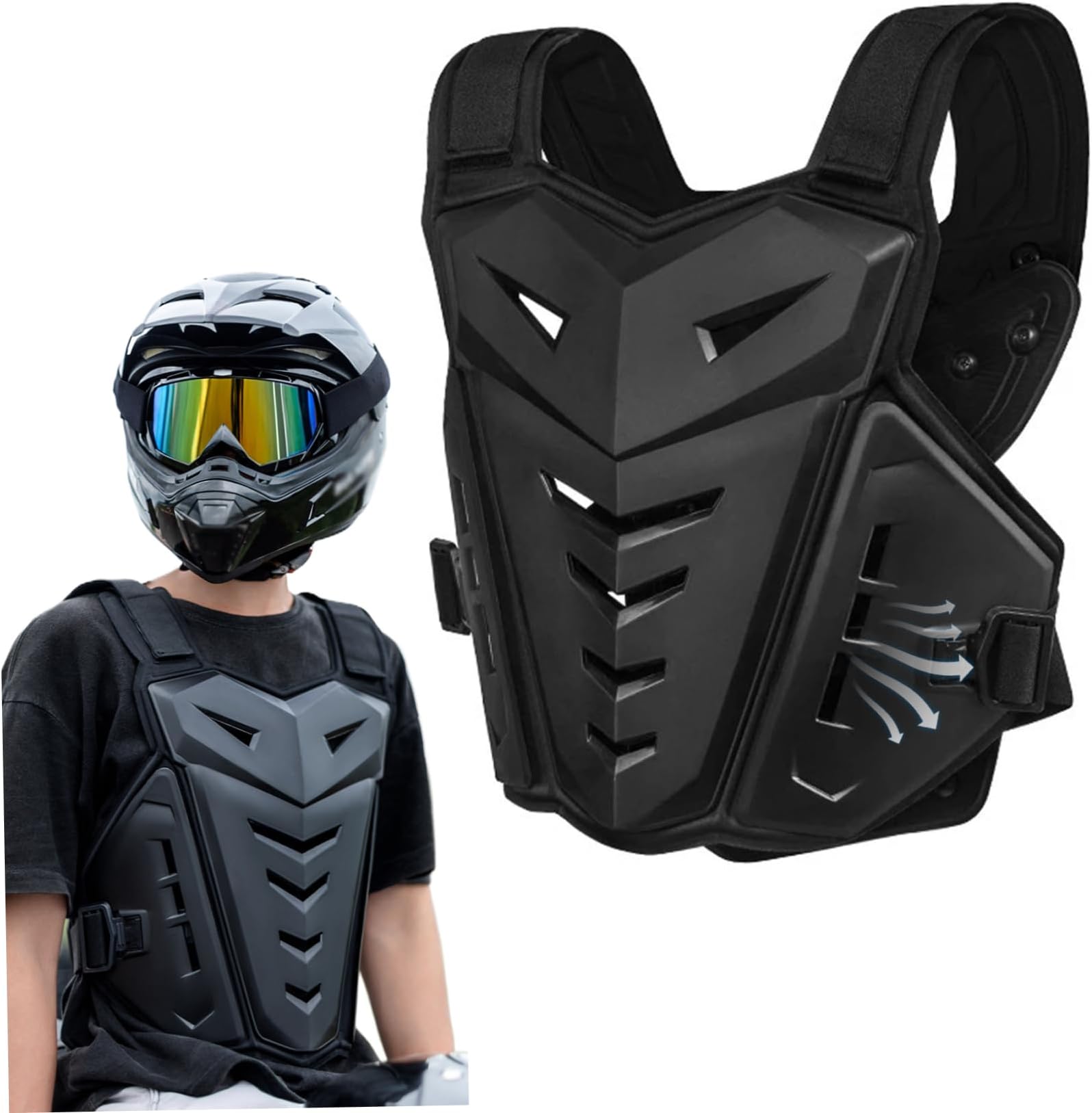 Motorcycle Armor, Adjustable Motorcycle Body Armor Vest, Shock ...