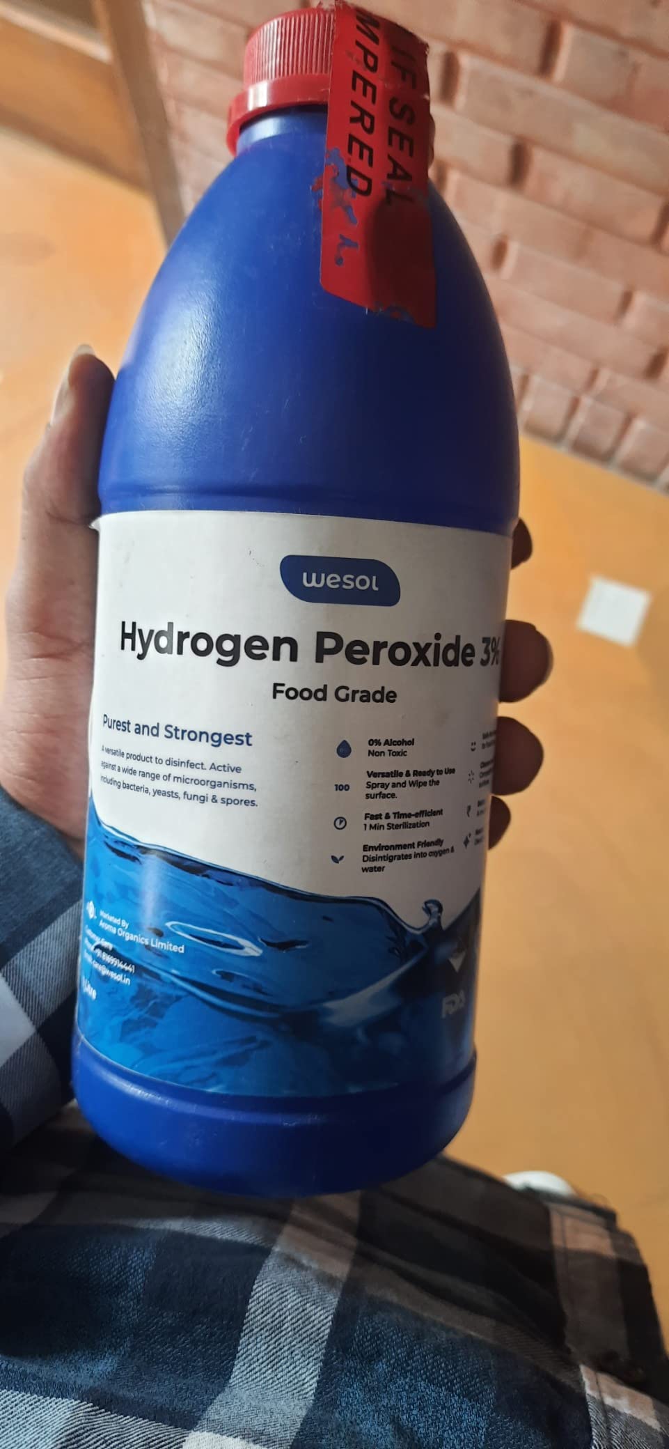 Wesol Hydrogen Peroxide 3% Food Grade Multi-Use Disinfectant |Kills 99. ...