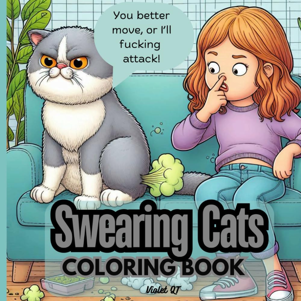 Amazon.com: Swearing Cats Coloring Book: Features Snarky and Hilarious ...