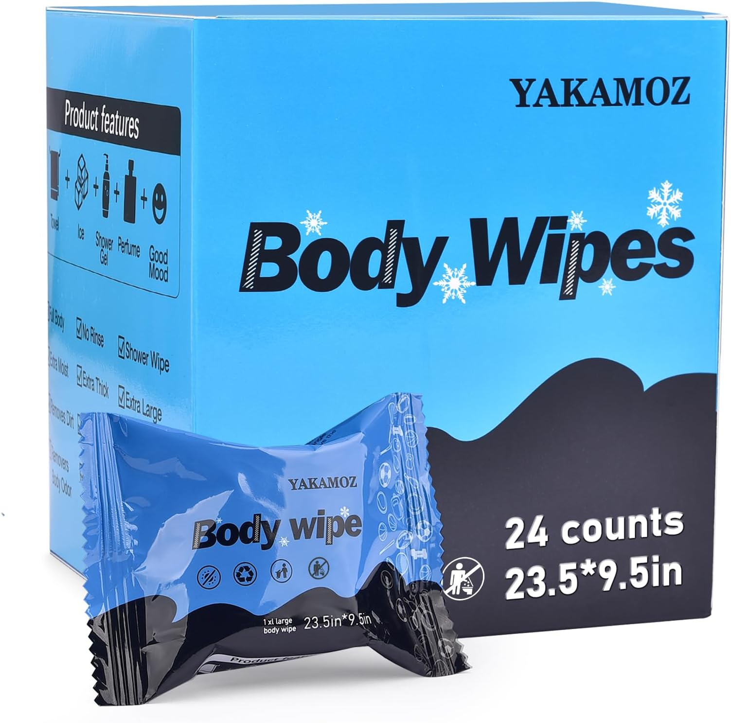 Amazon.com: Timgle 200 Pcs Shower Body Wipes Individually Wrapped Face ...