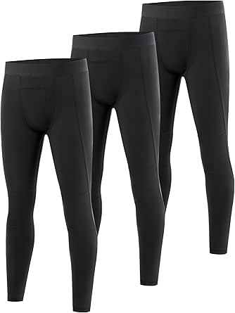 Amazon.com: EoBeKee Boys Compression Leggings, Youth Athletic ...