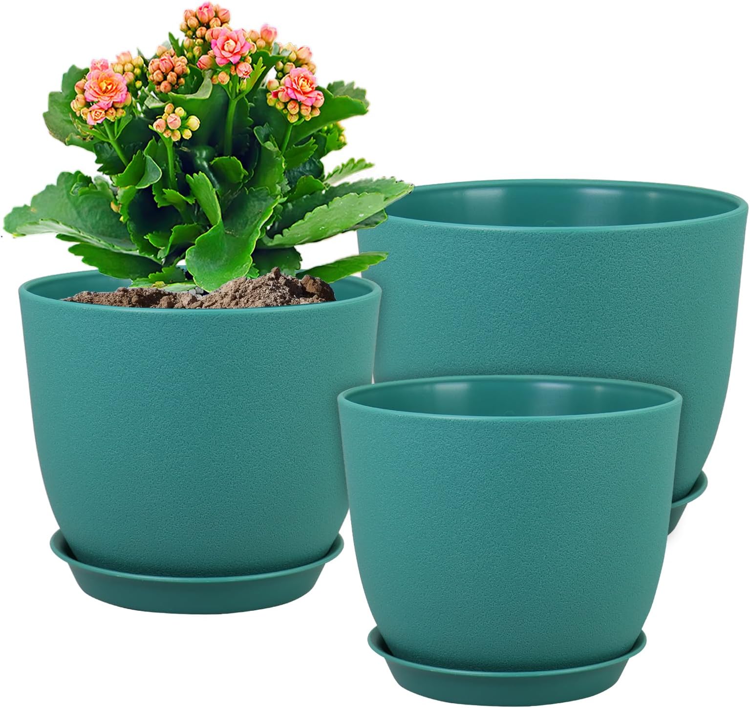 Amazon.com: Utopia Home - Plant Pots Indoor with Drainage - 7/6.6/6/5.3 ...