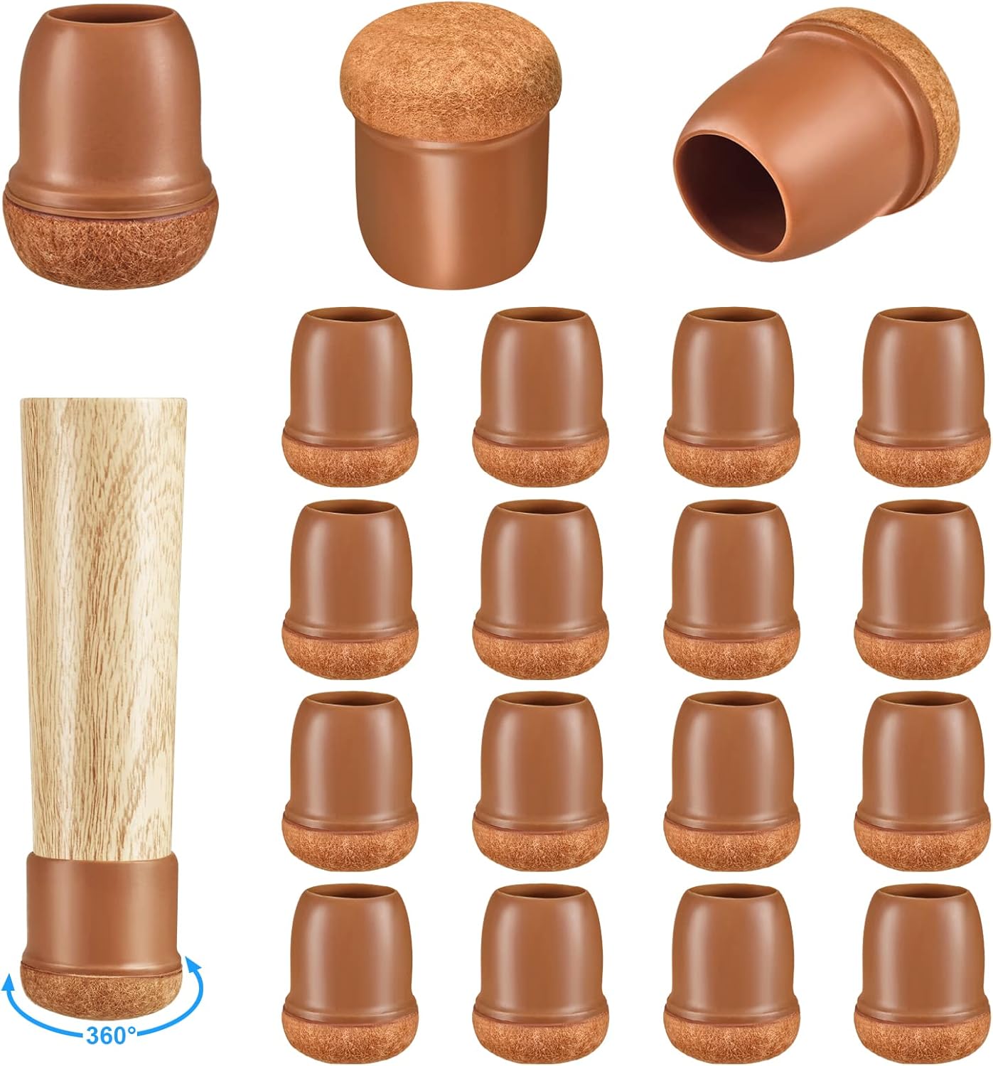 Amazon.com: 16 Pack Chair Leg Floor Protectors for Hardwood Floors ...