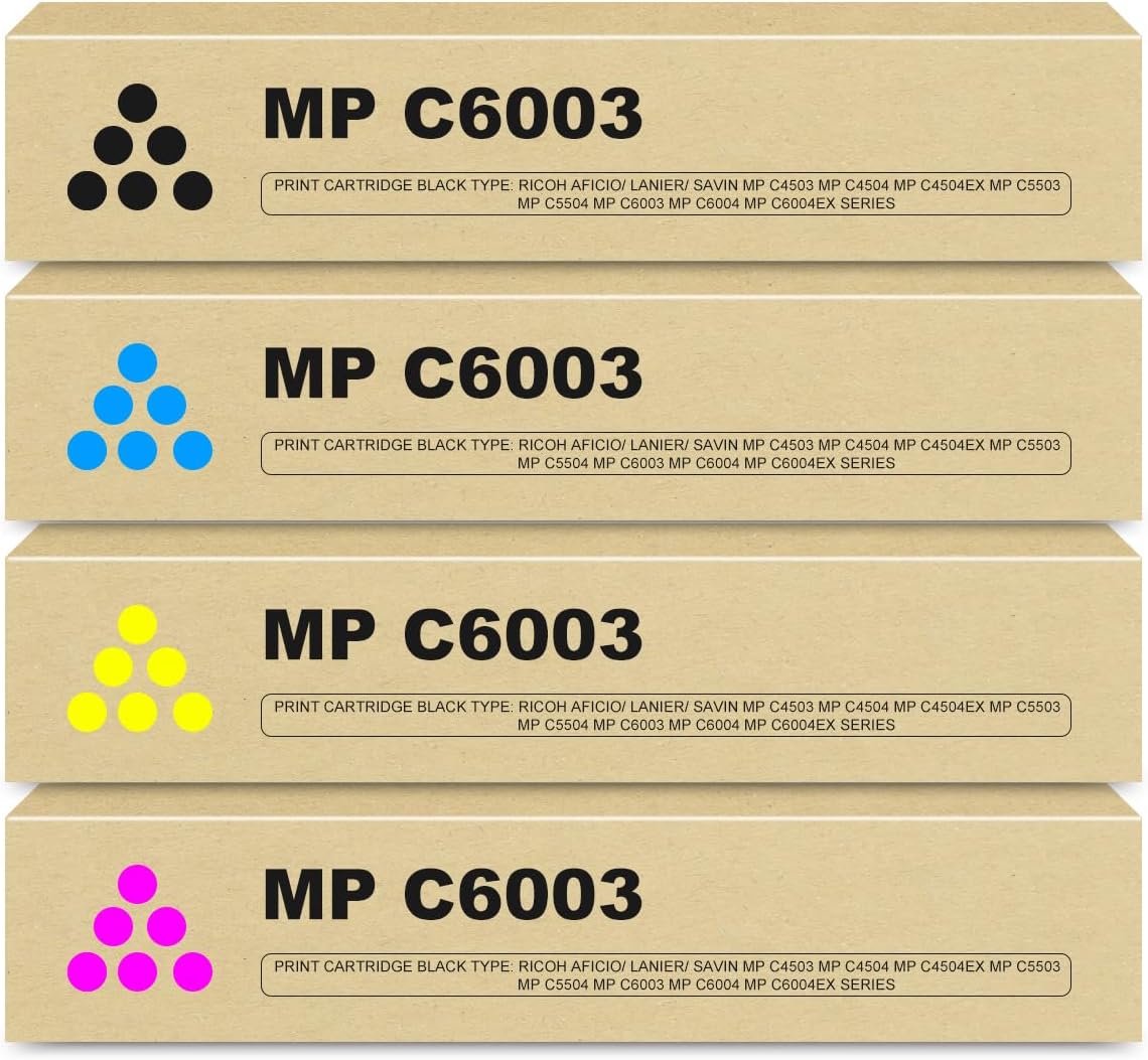 Amazon.com: RICOH 841849, 841852, 841851, 841850 Standard Yield Toner ...