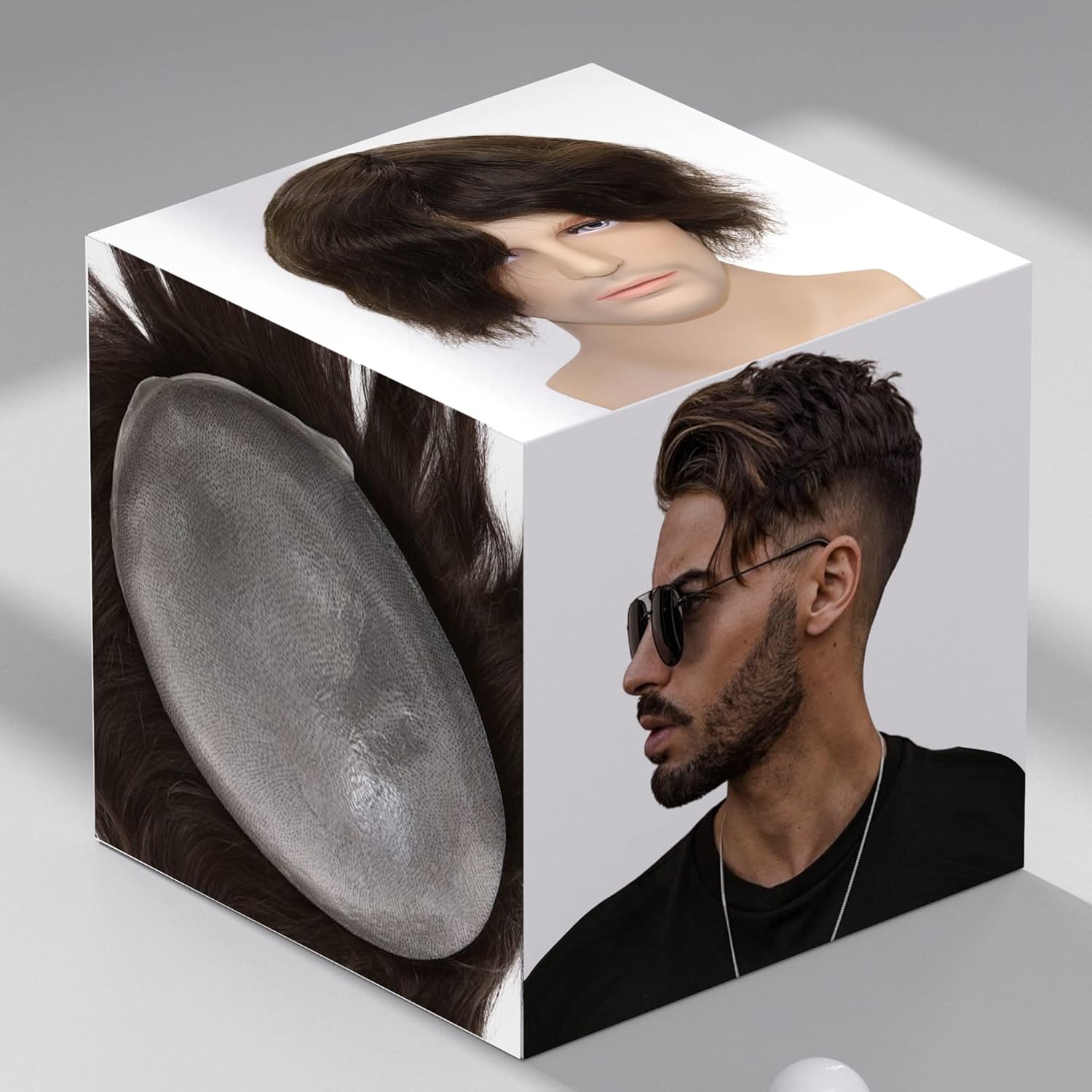 Civmo Tupé para hombre de 0.002in, ultra suave, transparente, piel fina ...