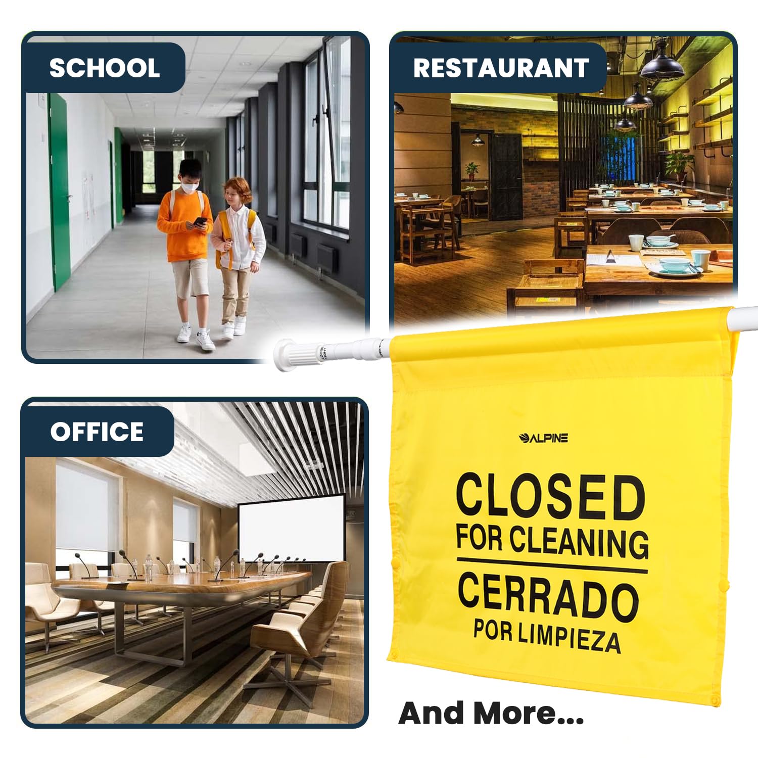 Snapklik.com : Alpine Restroom Closed For Cleaning Sign - Caution Door ...