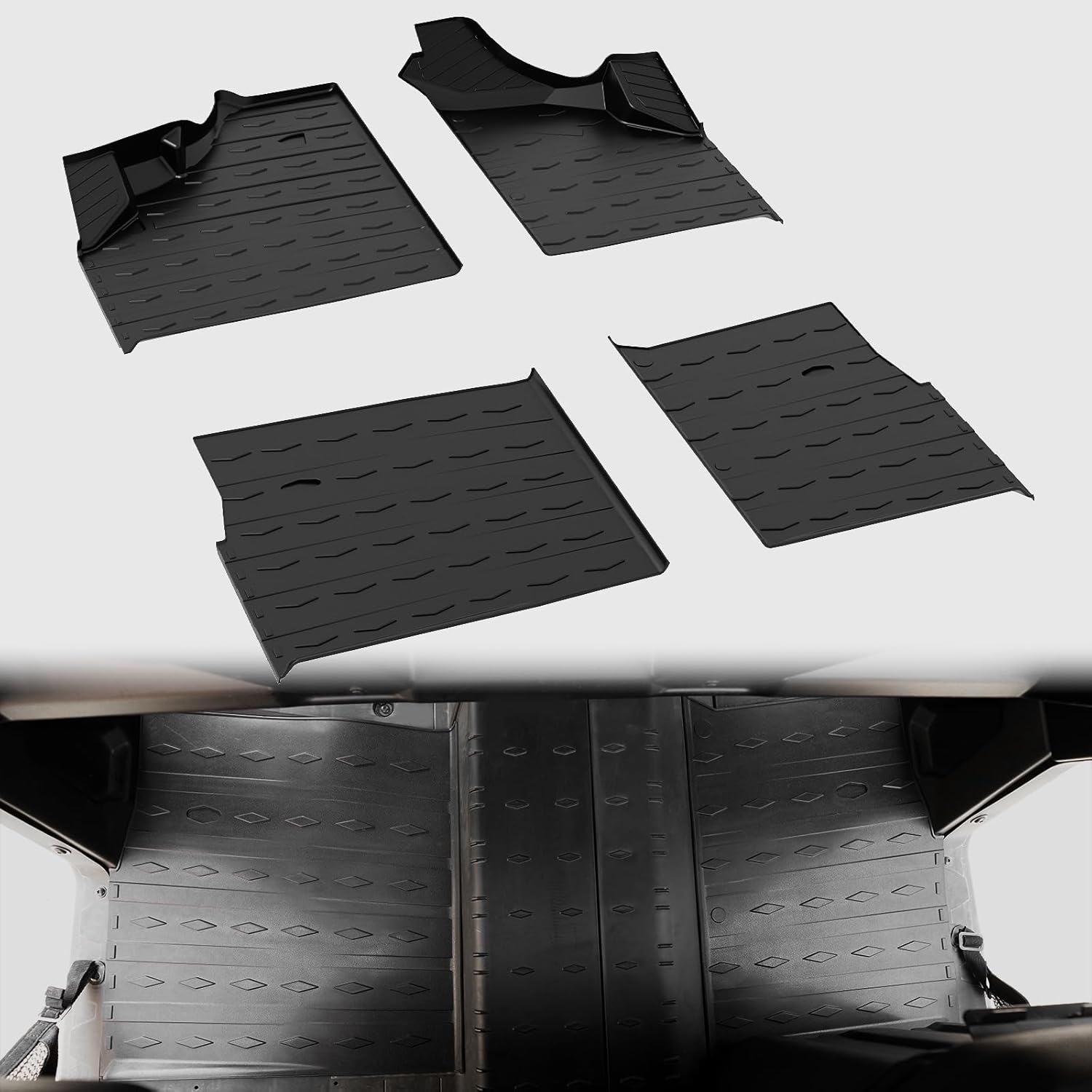 Amazon.com: A & UTV PRO Floor Mats Fit for Can Am Defender MAX 4 Seater ...