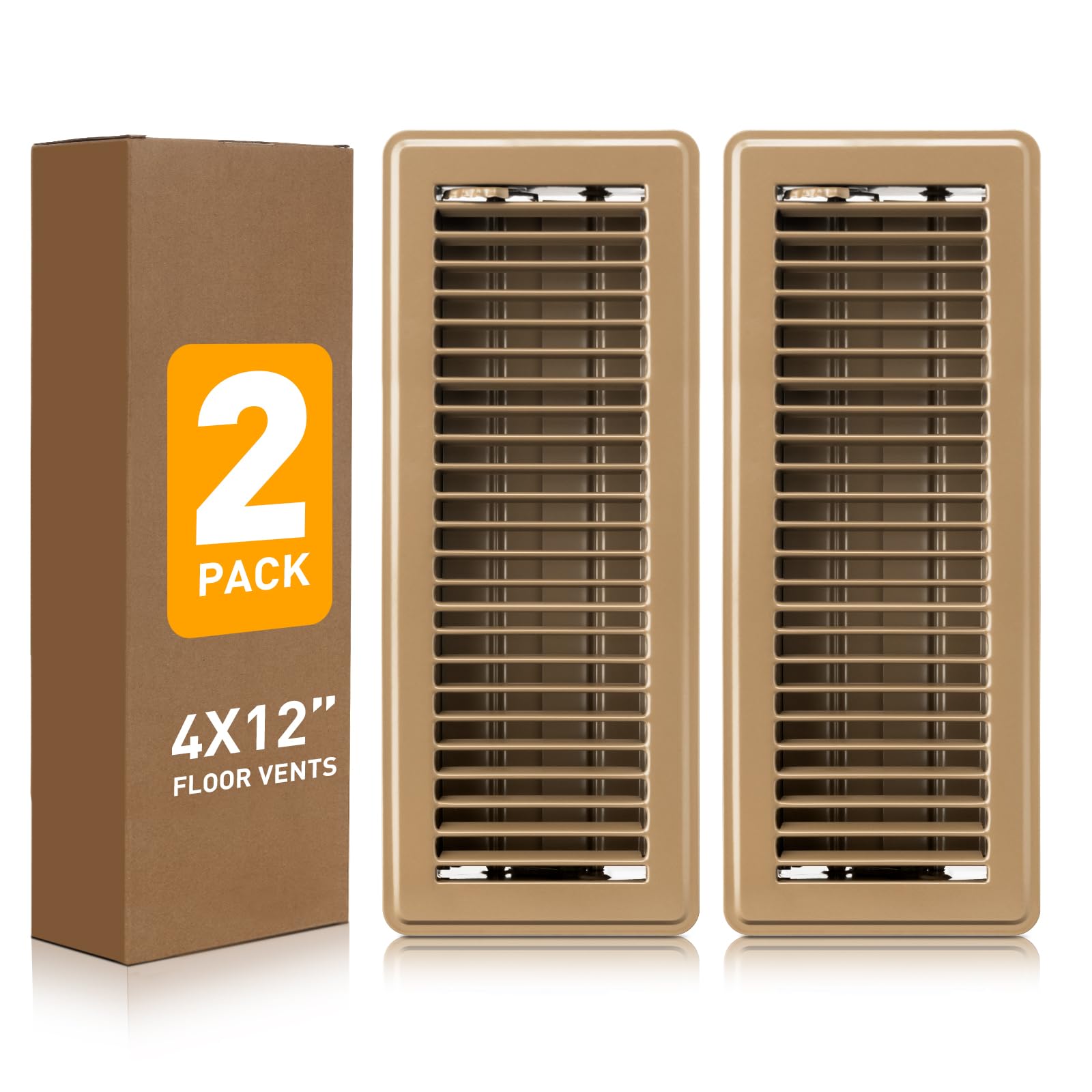 Ac Infinity 4x12 Inches 2-Pack Steel Heavy-Duty Walkable Floor Register ...