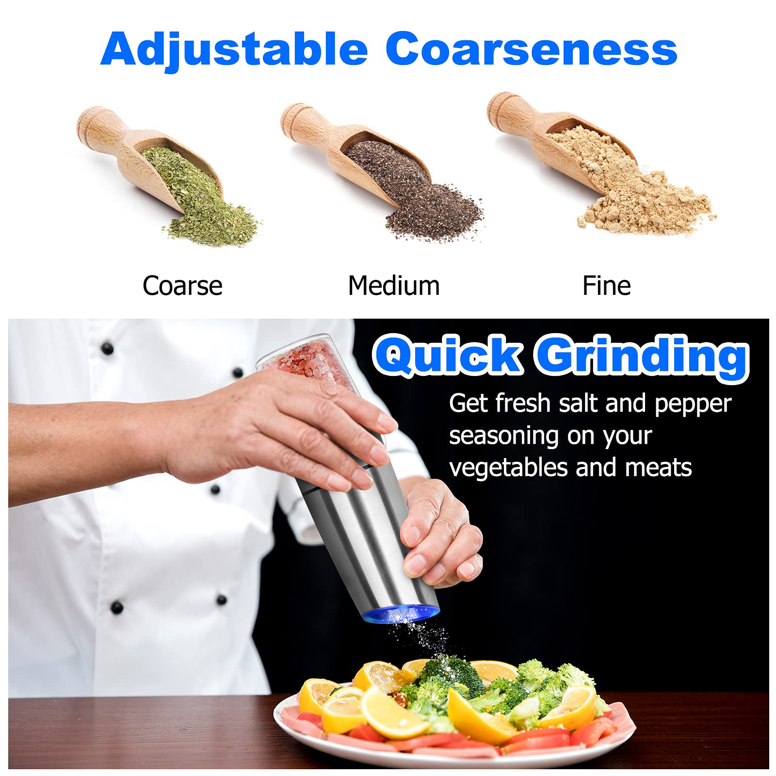 Snapklik.com : Salt And Pepper Grinder Electric Gravity Grinder ...
