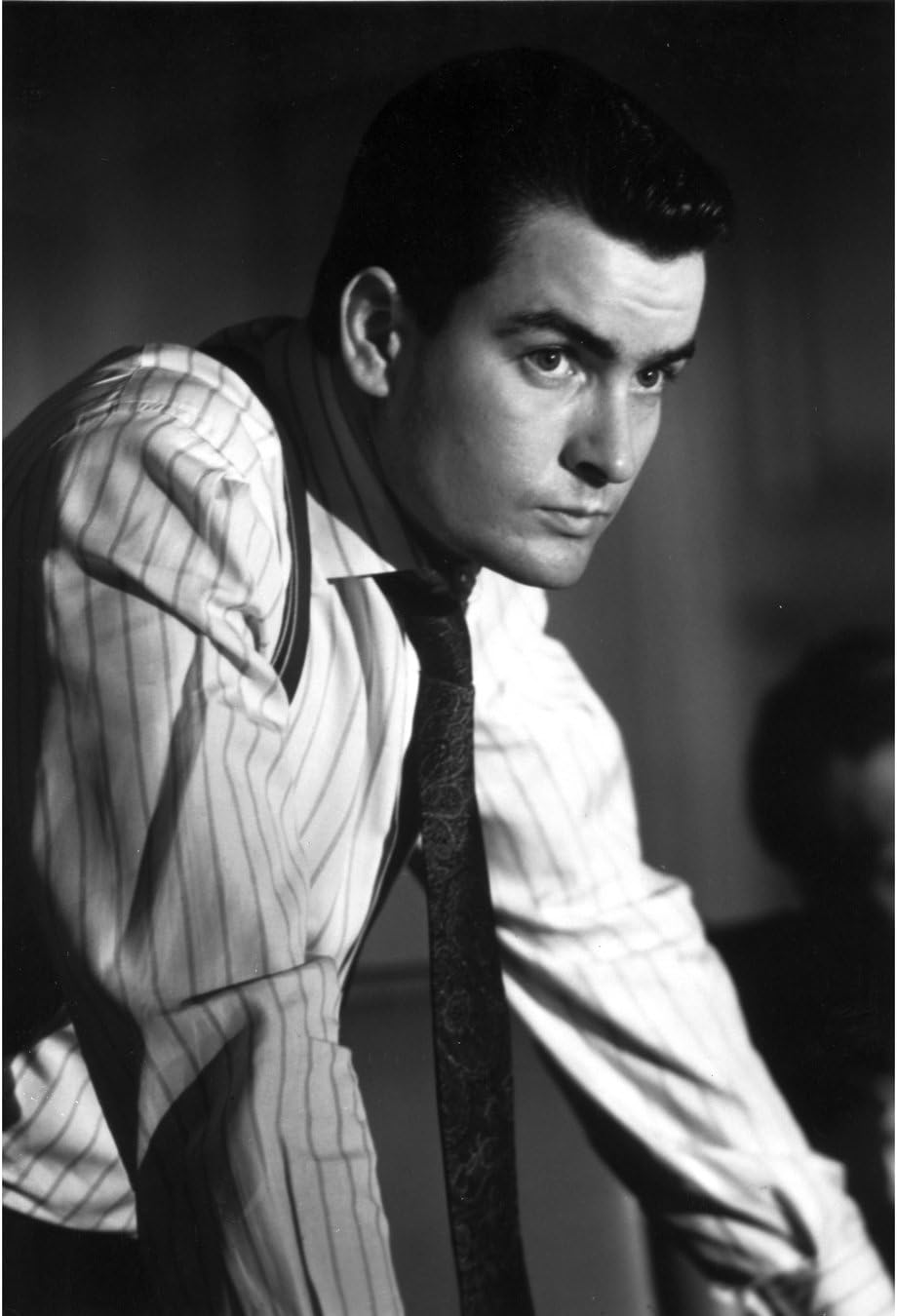 Amazon.com: Globe Photos ArtPrints Film Still of Charlie Sheen Wearing ...