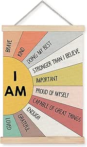 Amazon.com: Supwhd Affirmation Wall Decor for Kids Boys Girls, I am ...