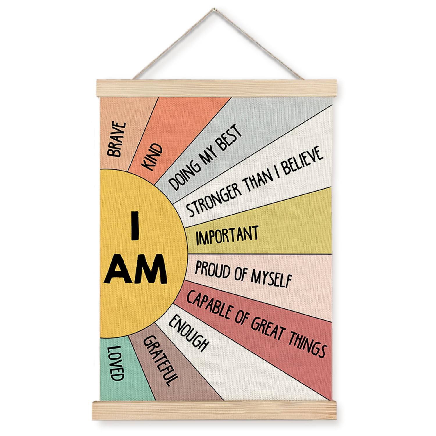 Amazon.com: Supwhd Affirmation Wall Decor for Kids Boys Girls, I am ...