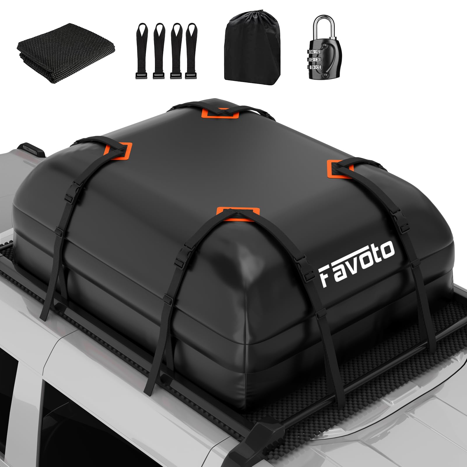 Buy Favoto Rooftop Cargo Carrier Bag - 500D Heavy-Duty PVC Material ...