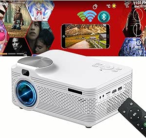 Mini Projector 4K Full HD Portable Movie Projector 1080p Supports for ...